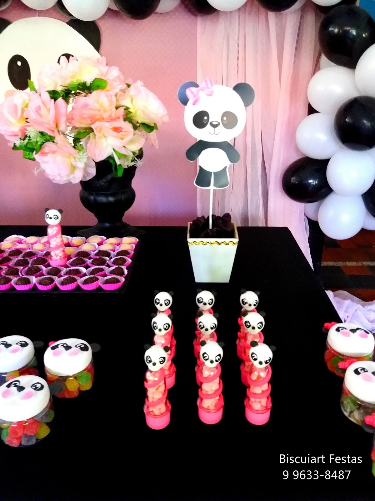 Biscuiart Festas: Festa Panda, Decoração Panda