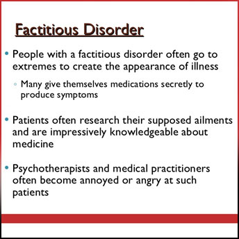 Mental Health and Illnesses: Factitious Disorder