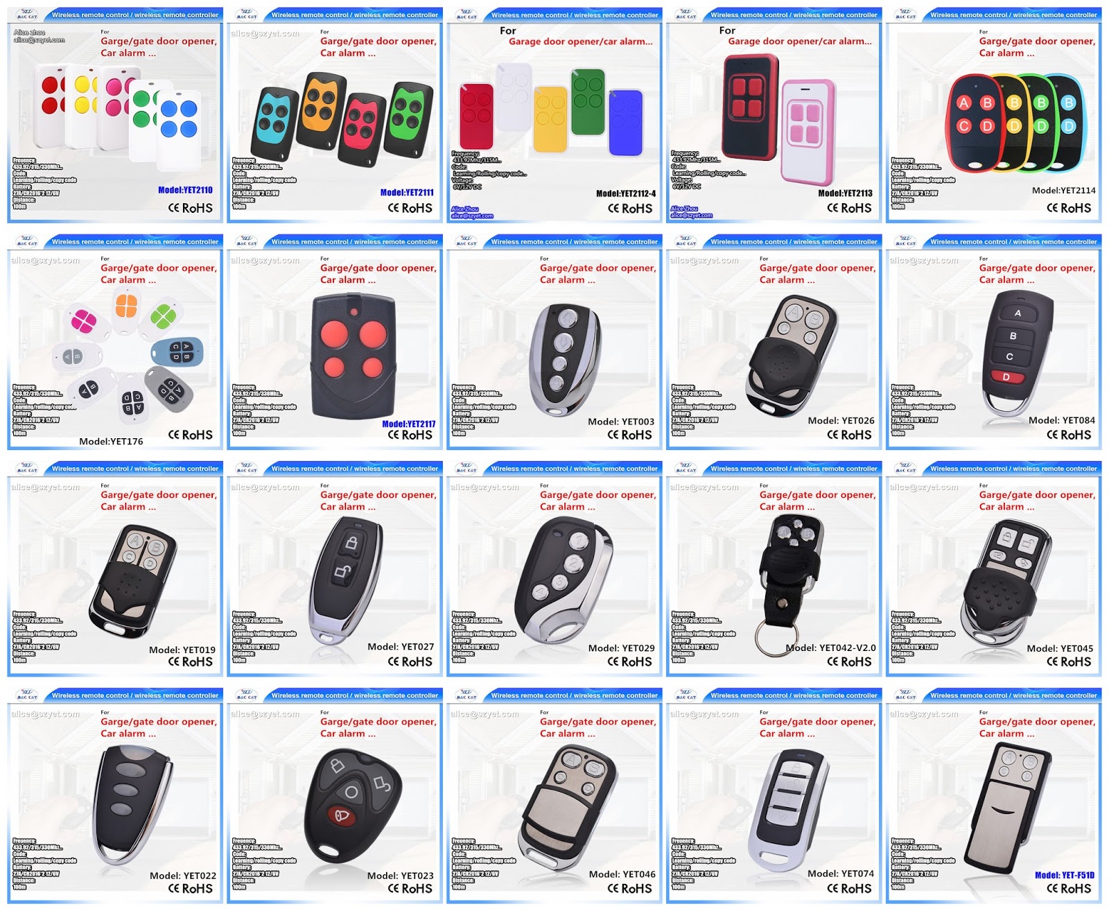 Yet Remote15 Alice Zhou Rf Rolling Code Remote Control What Is