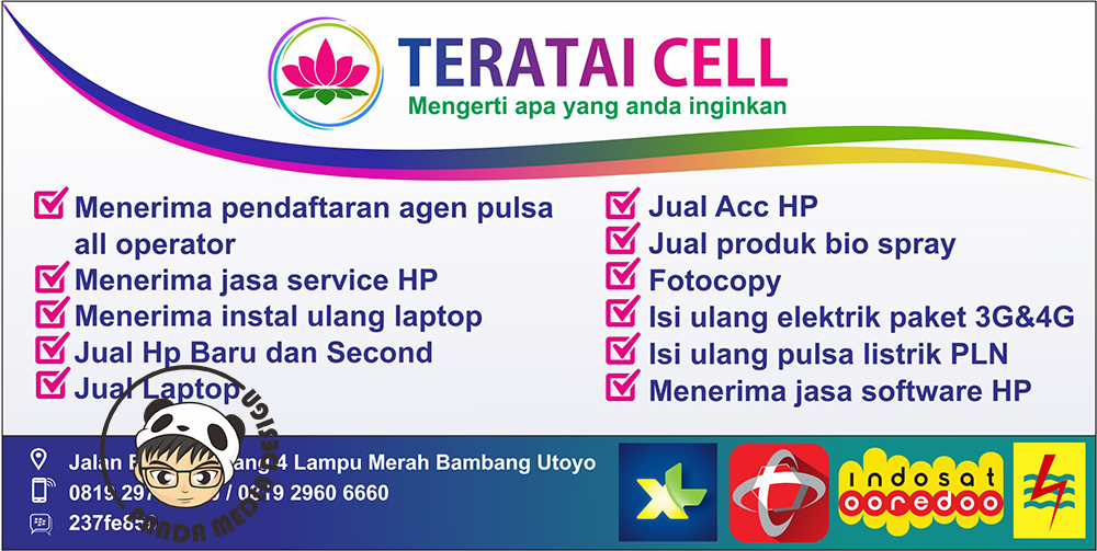 Spanduk Phone Cell siap cetak | Panda Media