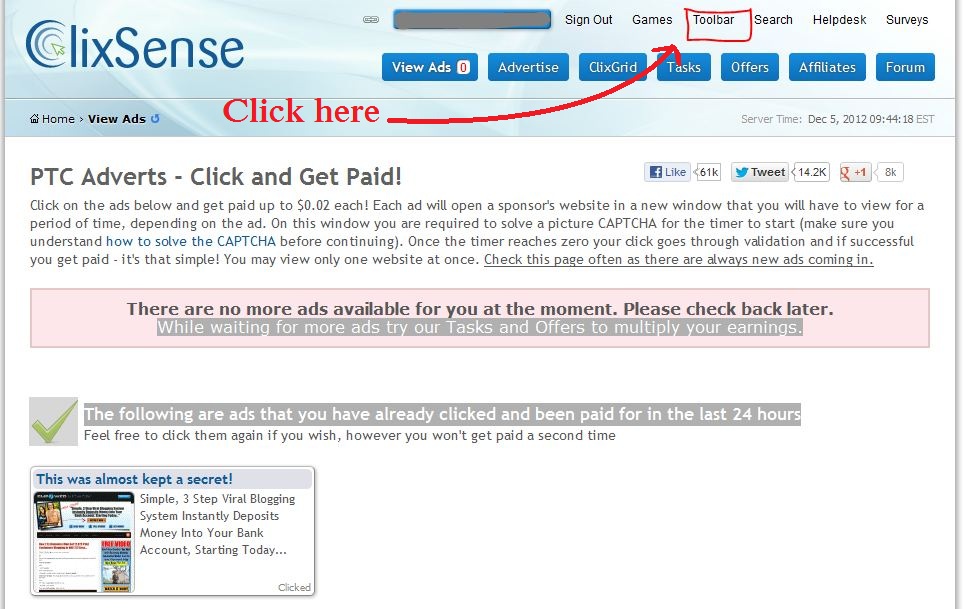 ULTIMATE CYBERSPY: Clixsense - 2 (දිනකට ලැබෙන ප්‍රමාණය වැඩිකරගමු)