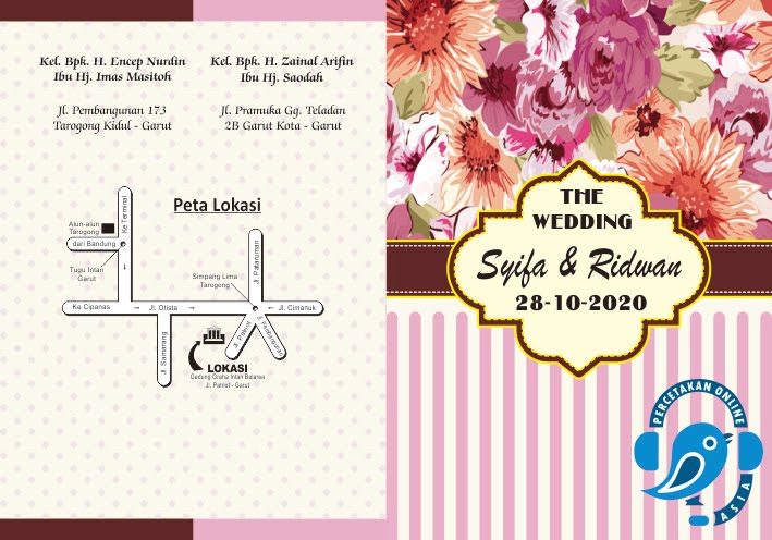 Cetak Undangan Model Custom - Undangan Nikah Asia