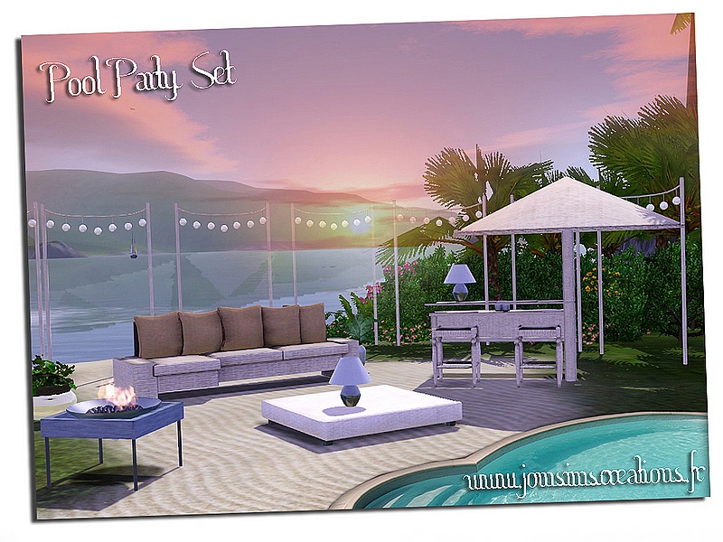 My Sims 3 Blog: Pool Party Outdoor Living Set by JomSims