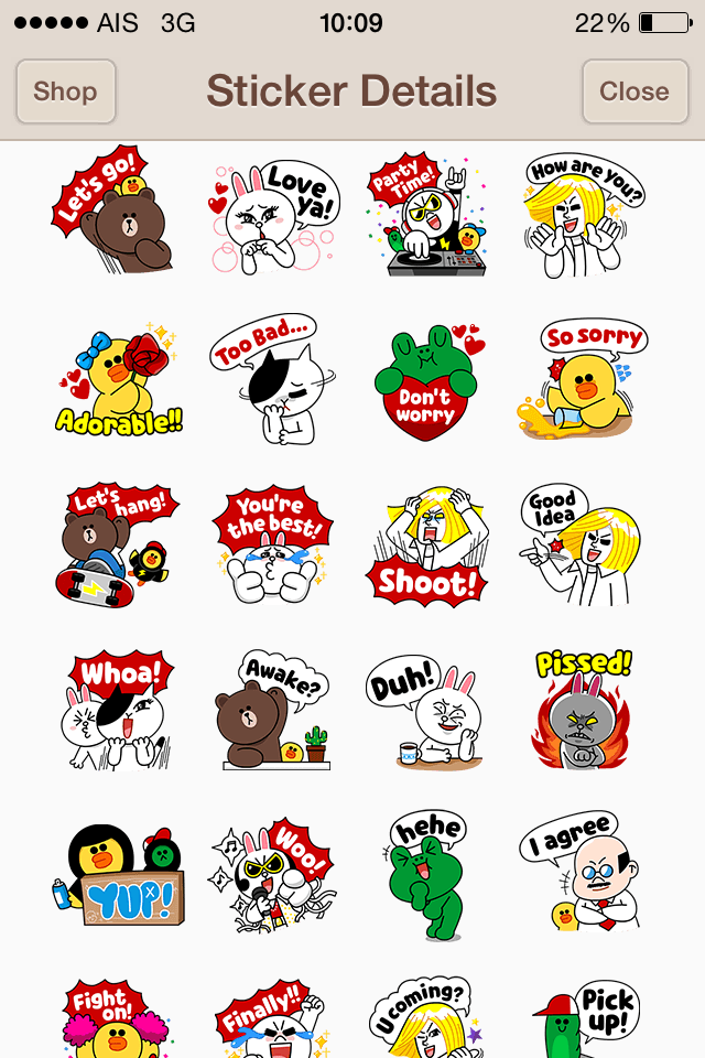 LINE Stickers Community: Free line stickers LINE friends:Fun Phrases