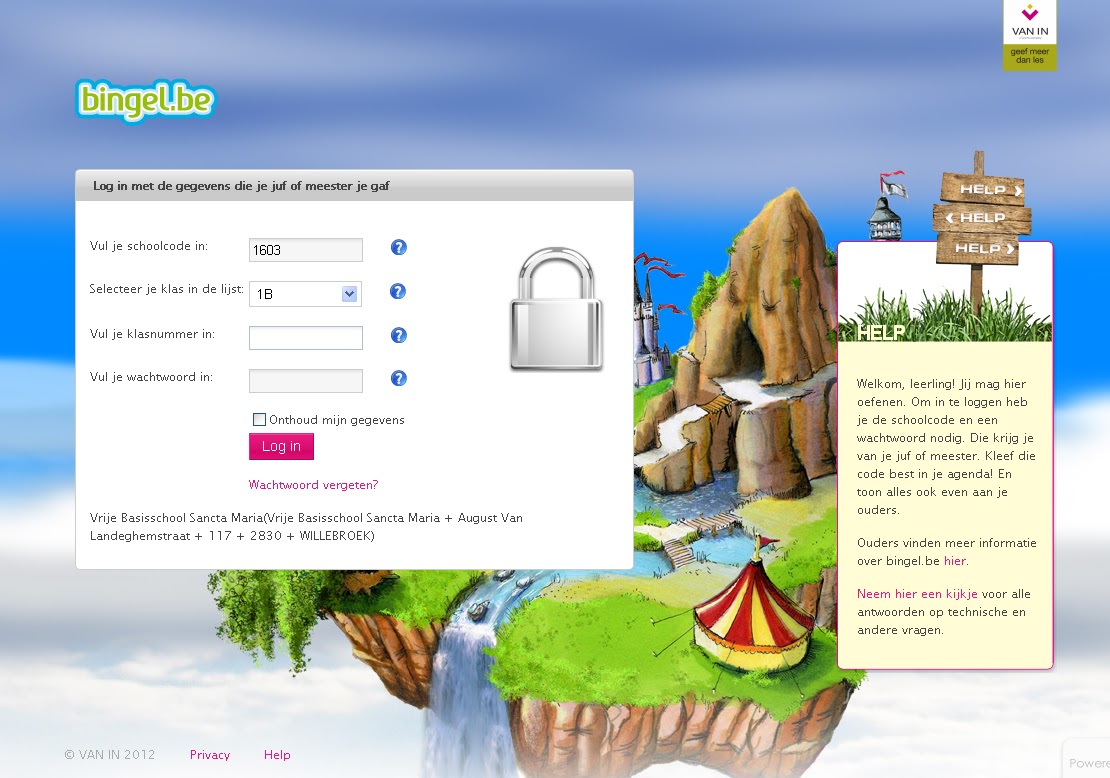 Sancta Maria AVL Willebroek: Bingel Paasvakantie 1A-1B