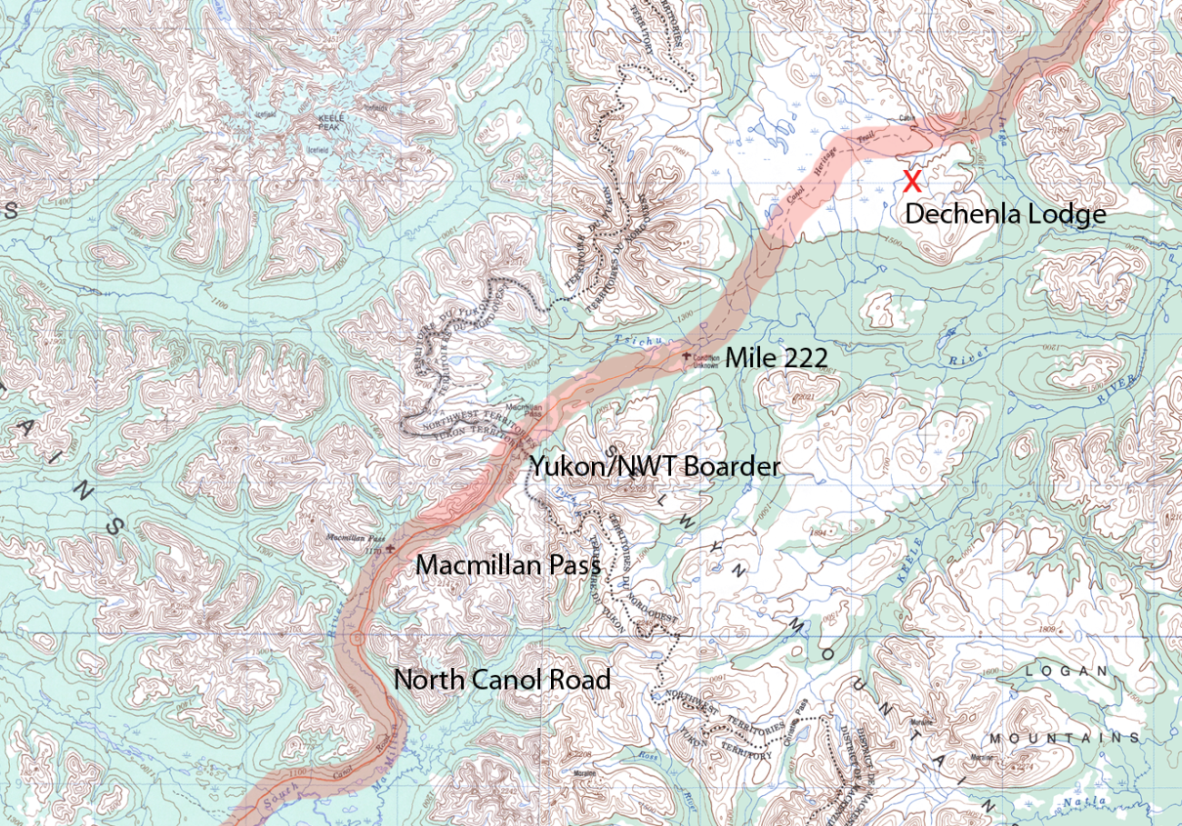 über alle berge: Canol Road