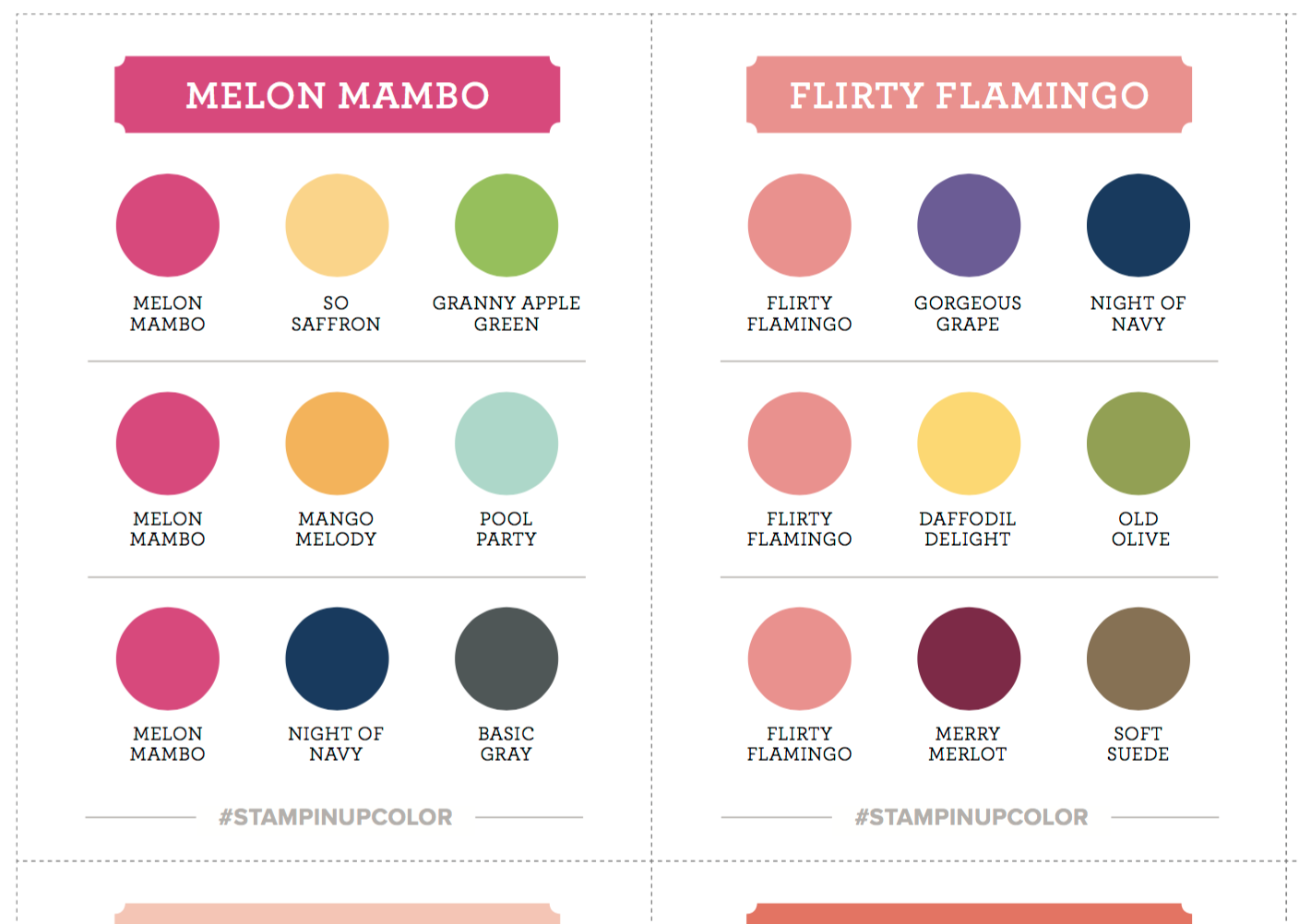 scrimpingmommy: Colour charts and download resources for 2018 Stampin ...