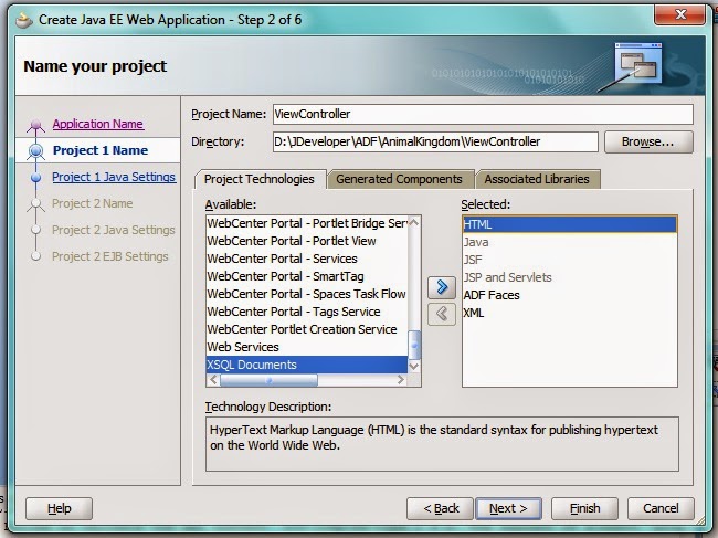 Oracle Fusion Middleware - ADF: Creating Java EE Application and using ...