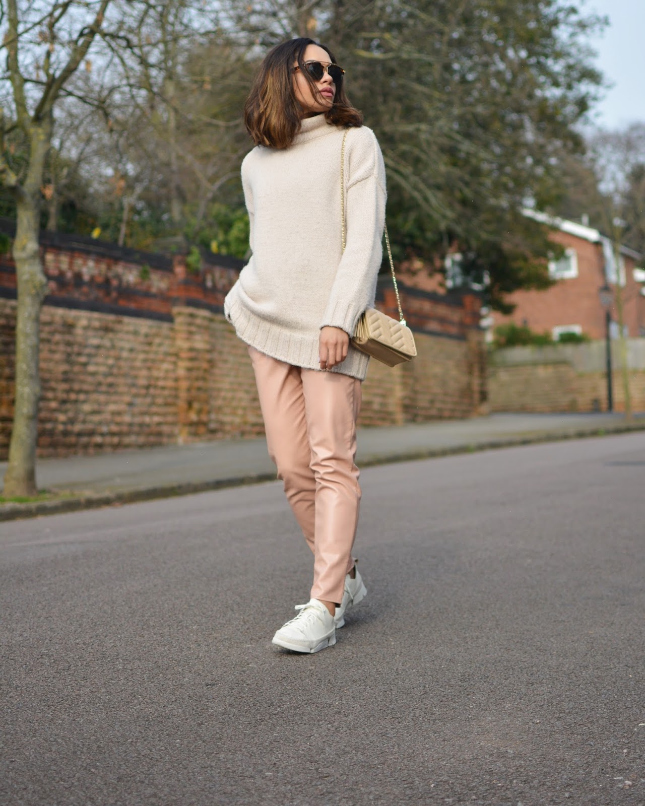 Faux Leather & Pink OOTD | B I N B ʌ G C O U T U R E