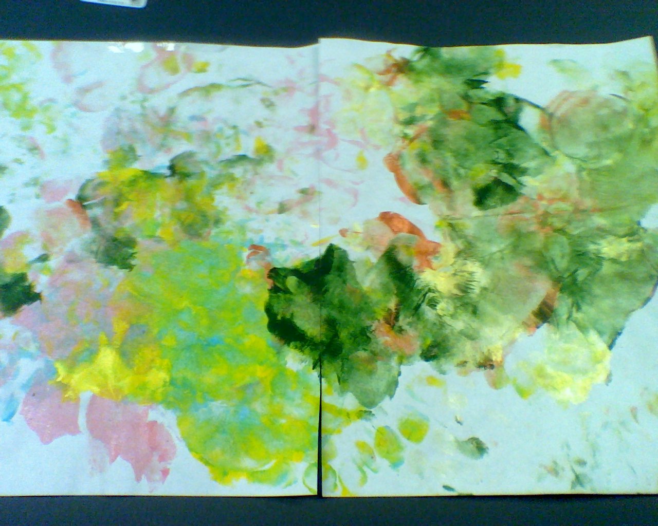 me in ART 112: final project- process pics, ... my color composition 1