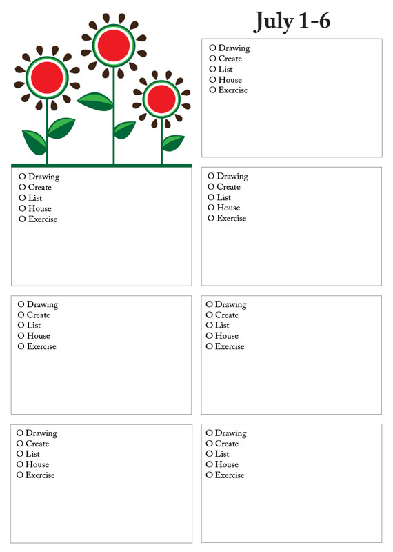 It's About Art and Design: July Checklist Calendar Illustration in ...