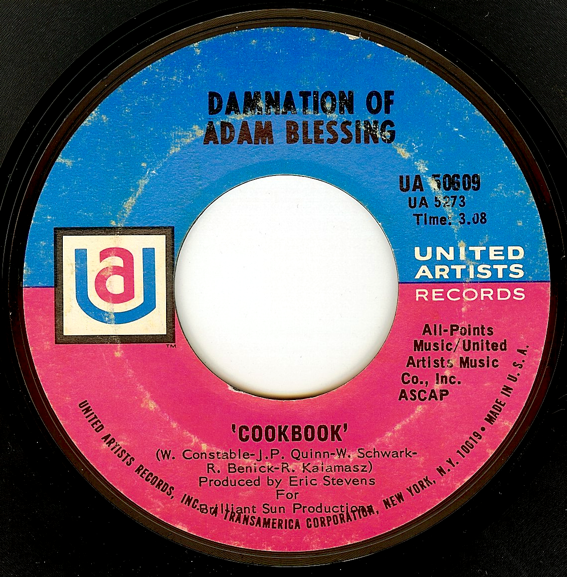 Derek's Daily 45: DAMNATION OF ADAM BLESSING - COOKBOOK