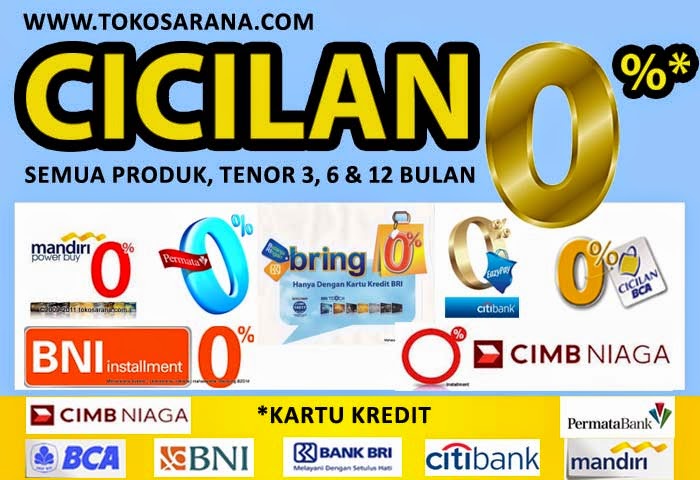 Cicilan 0% Tenor 3, 6 atau 12 Bulan dengan Kartu Kredit BCA, BNI, BRI ...