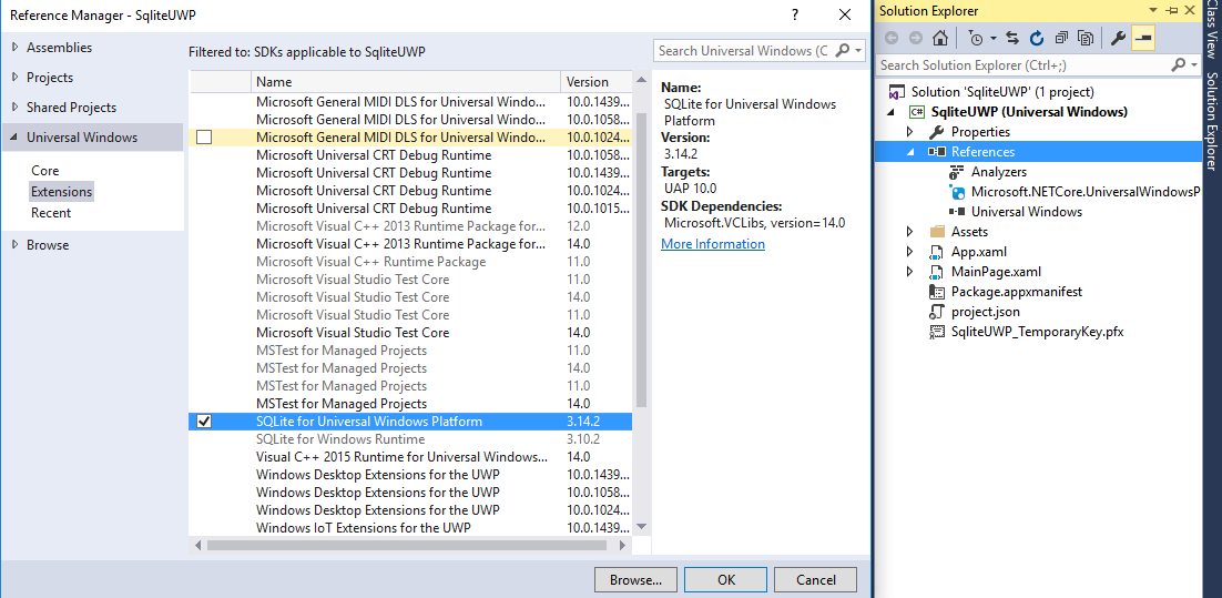 Also you need to add manually Visual C++ 2015 Runtime