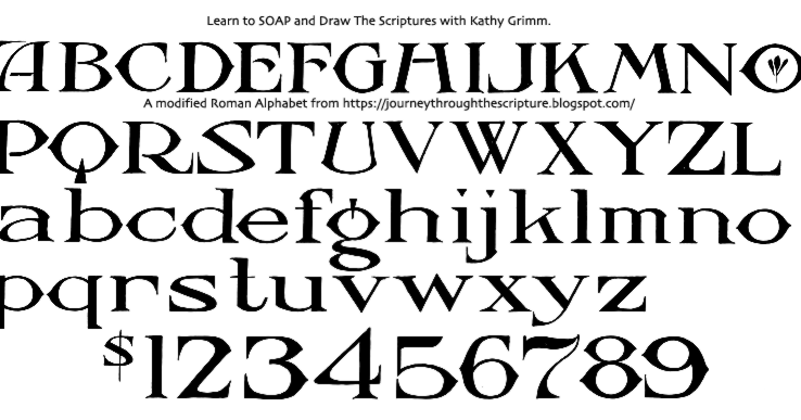 Journey Through The Scripture: Variations on The Roman Alphabet