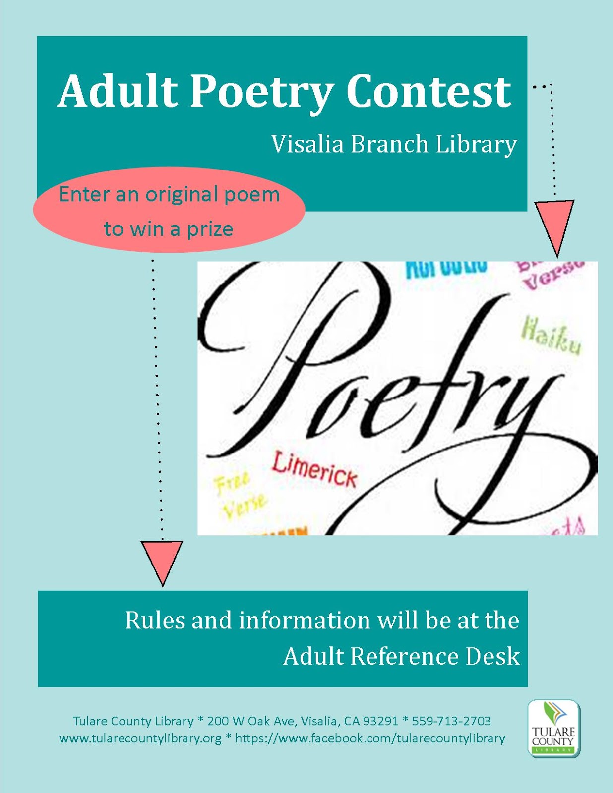 Tulare County Library News and Events: Poetry Month Contests!