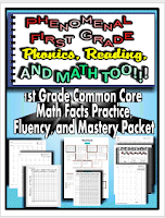Phenomenal First Grade: Math Facts Fluency Pack For First Grade