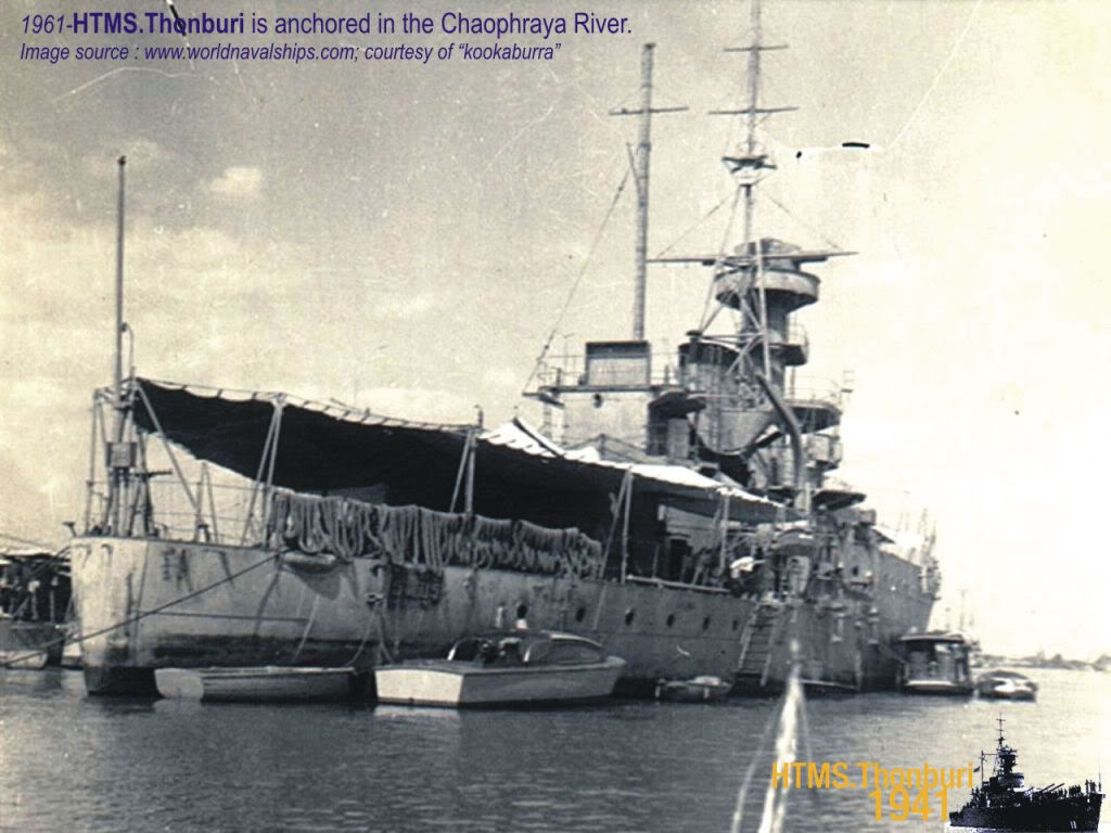 Thai Gunship: HTMS Thonburi ( aka HTMS Dhonburi ) Battle of Koh Chang 1941
