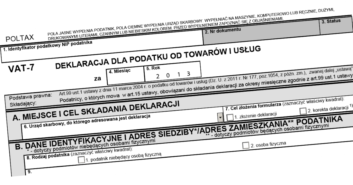 Bezpłatne Formularze Podatkowe: Aktualny Druk VAT 7