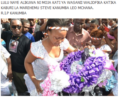 IRENE MWAMFUPE JAMII: LULU NA MAMA MZAZI WA KANUMBA WAFIKA KABURI LA ...