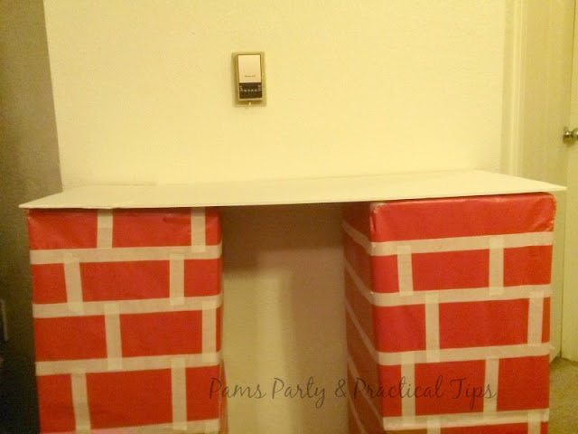Pams Party & Practical Tips: DIY Cardboard Fireplace Mantel