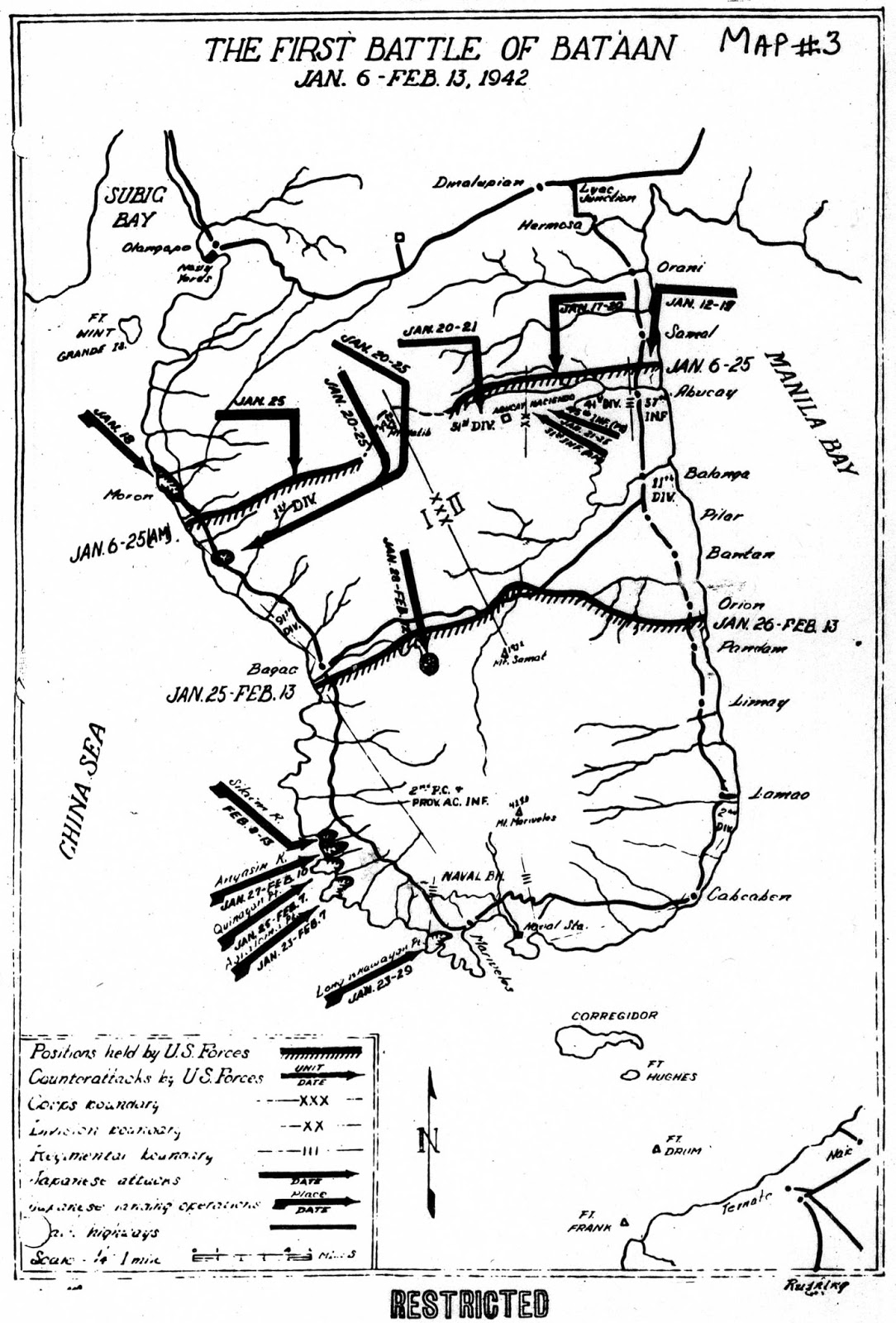 Battle Of Bataan Map