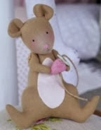 MANUALIDADES TELA: MOLDE RATON DE TELA