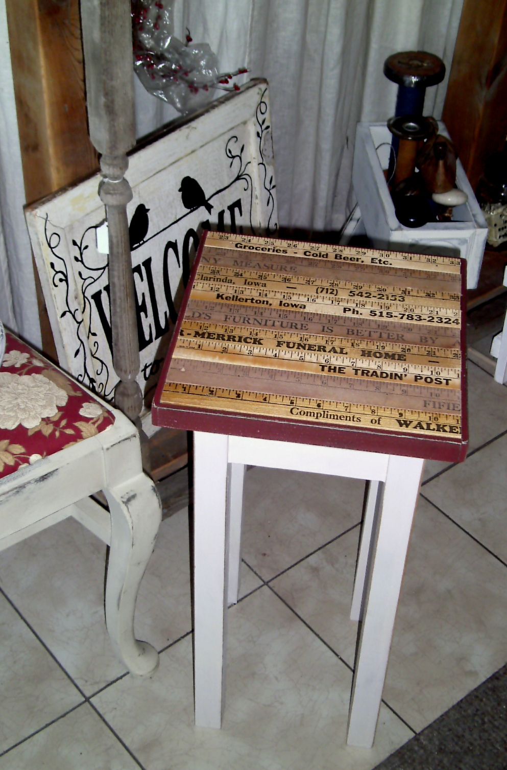 Full Circle Creations: Small yardstick table....