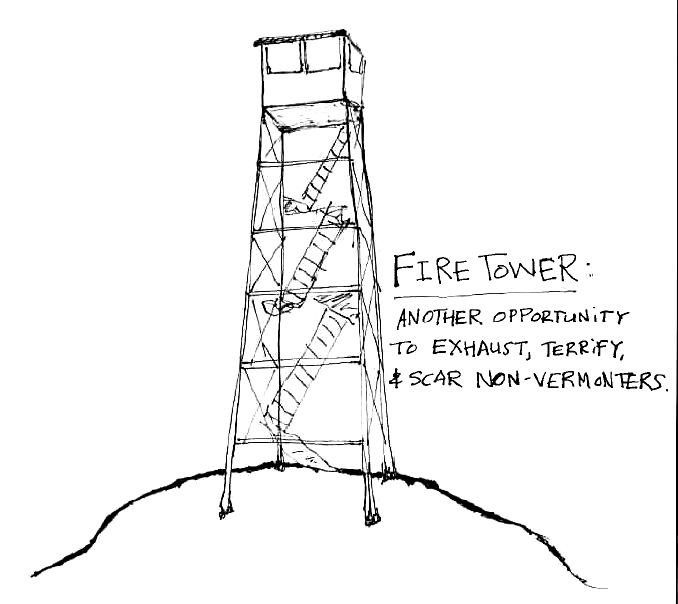Hillary Boone Cartoons: Fire Towers are Scary