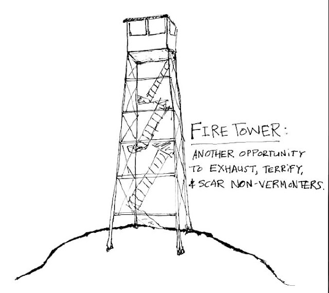 Hillary Boone Cartoons: Fire Towers are Scary