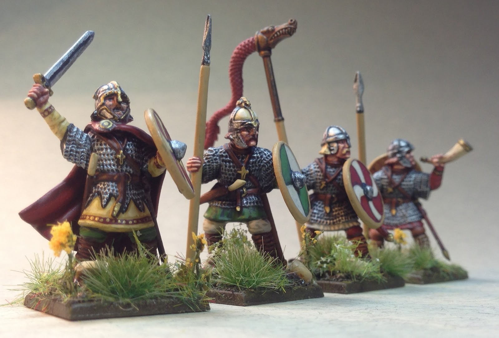 Wargames Figures of Steel Eel Studios: 28mm Gripping Beast Saxon Thegn ...