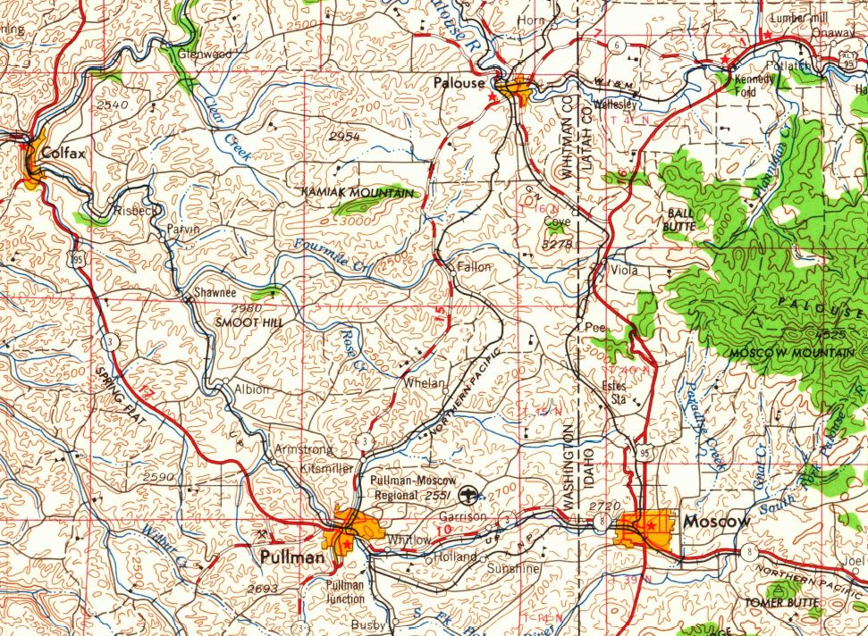 Palouse Rails: Maps of the Palouse, Walla Walla, and Camas Prairie Regions