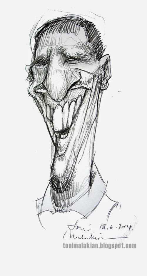 Caricature of Franck Ribéry - Karikatur Franck Ribéry