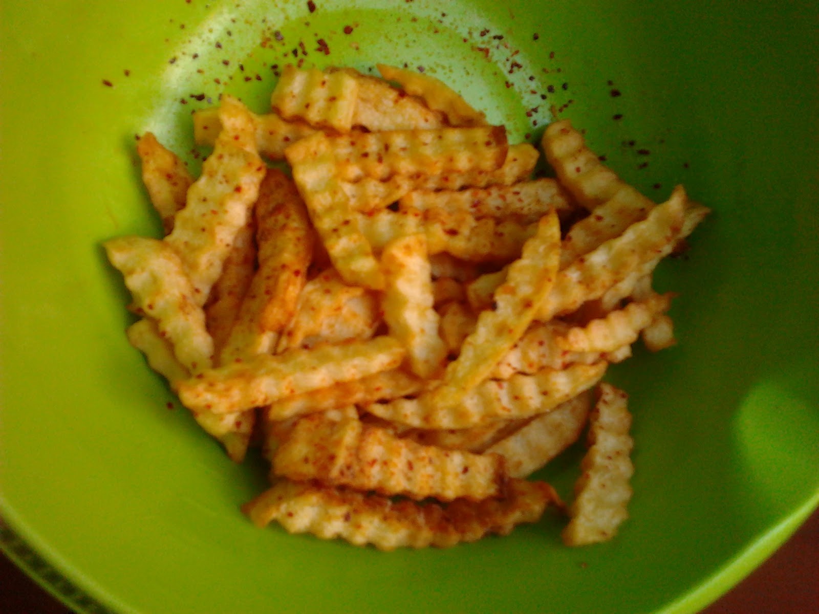 Alexandra's cuisine: Domowe karbowane frytki z nutą chilli i soli