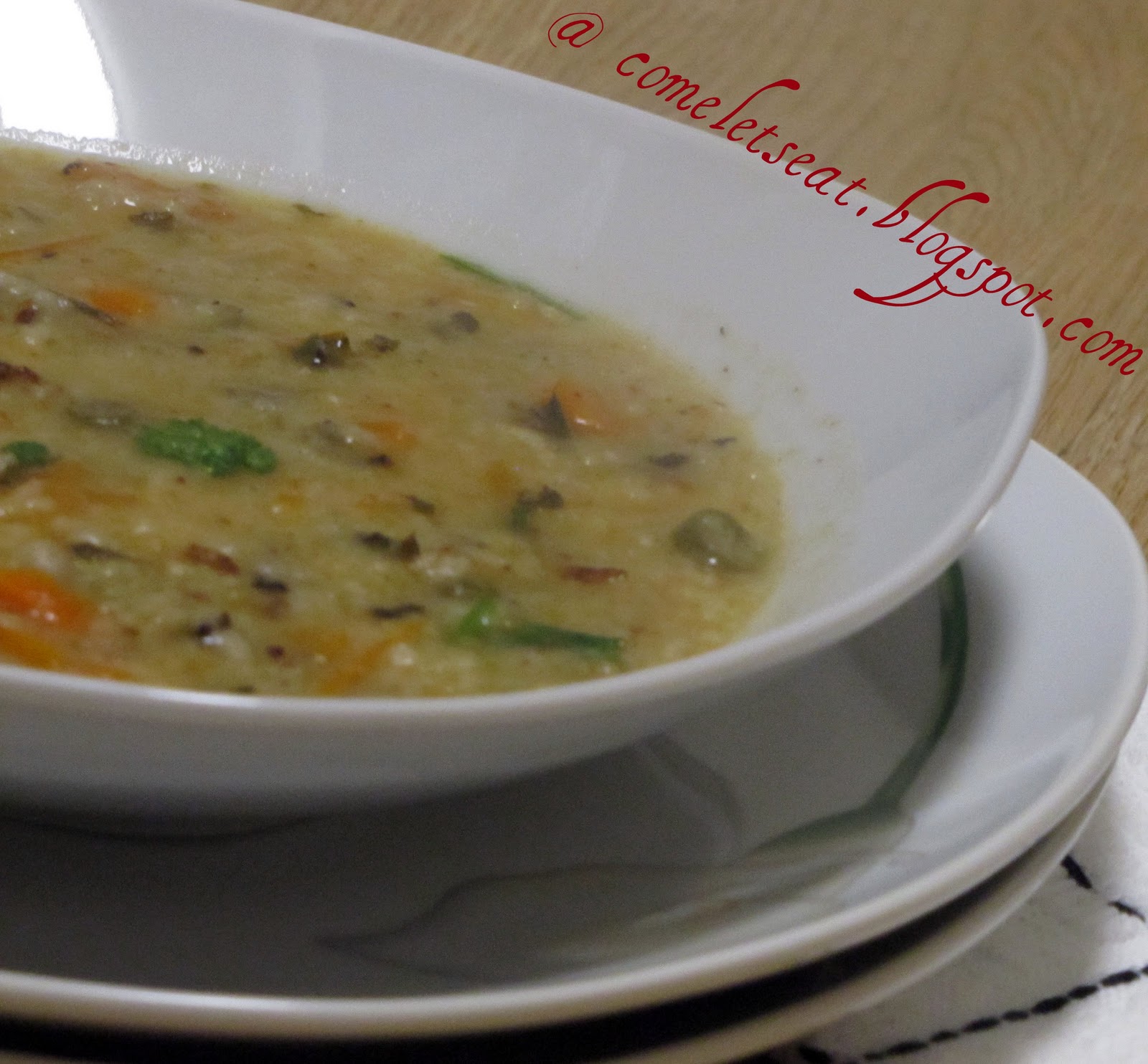 Jabeen's Corner: Nonbu Kanji / Rice - Lentil/Veg Porridge