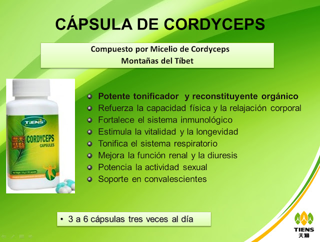 TIENS COLOMBIA PRODUCTOS NATURALES; MILENARIA CHINA : CORDYCEPS TIENS