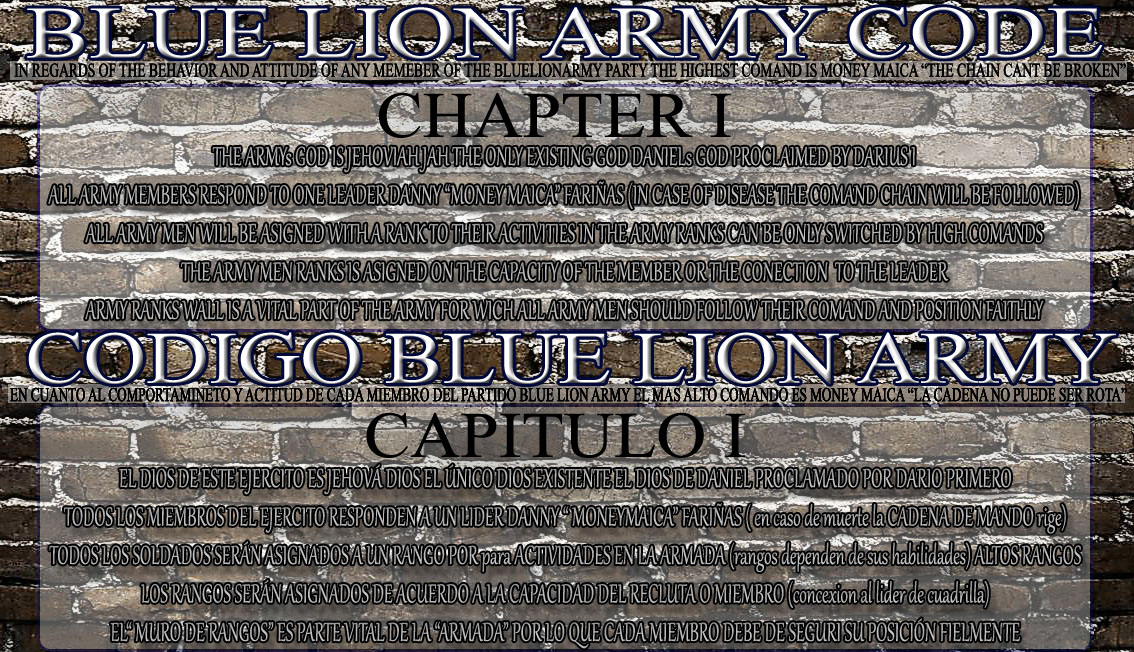 BLUE LION ARMY THE REAL EMPIRE (BabYlonia azul): BLUELIONARMY CODE ...