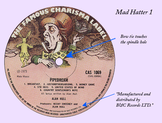 Vinyl Stockholm: Charisma Records label variation 1969 to 1975