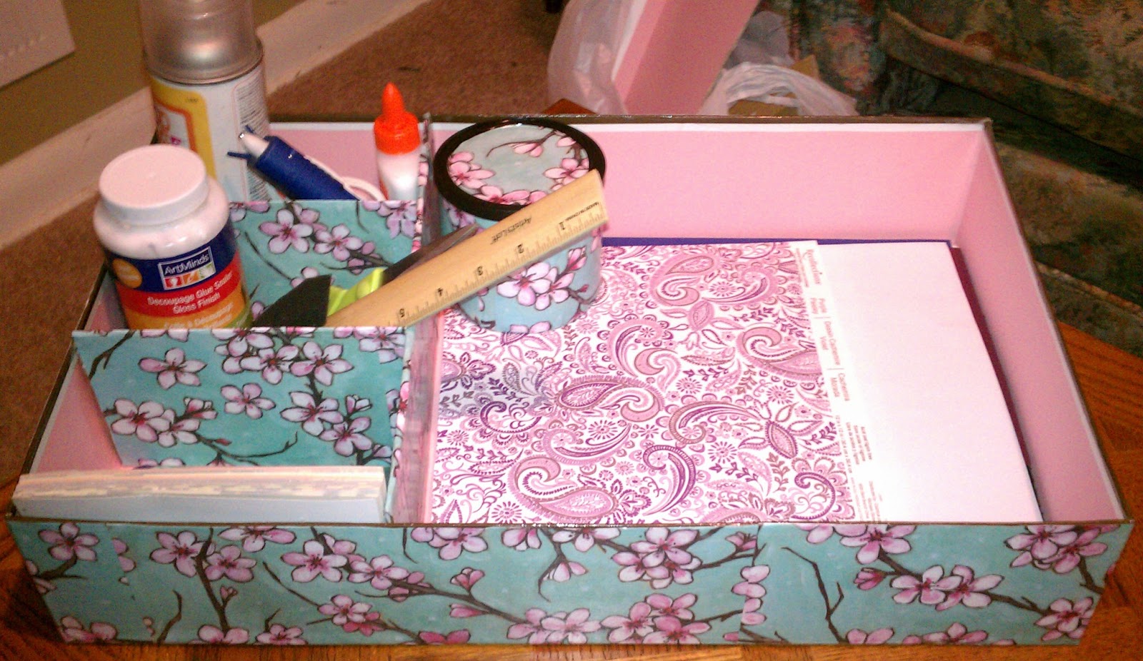 Steph's Crafts N' Crap: Upcycled Craft Storage: Made from an old shoebox