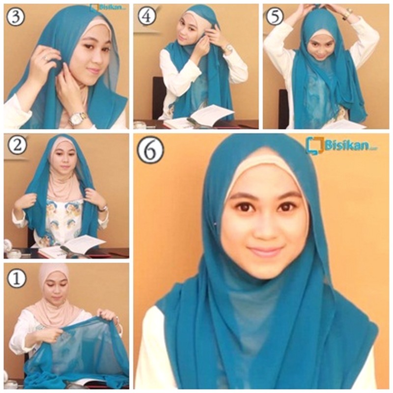 Tutorial Hijab Segi Empat Simple Buat Kuliah - Tutorial Hijab dan Cara ...