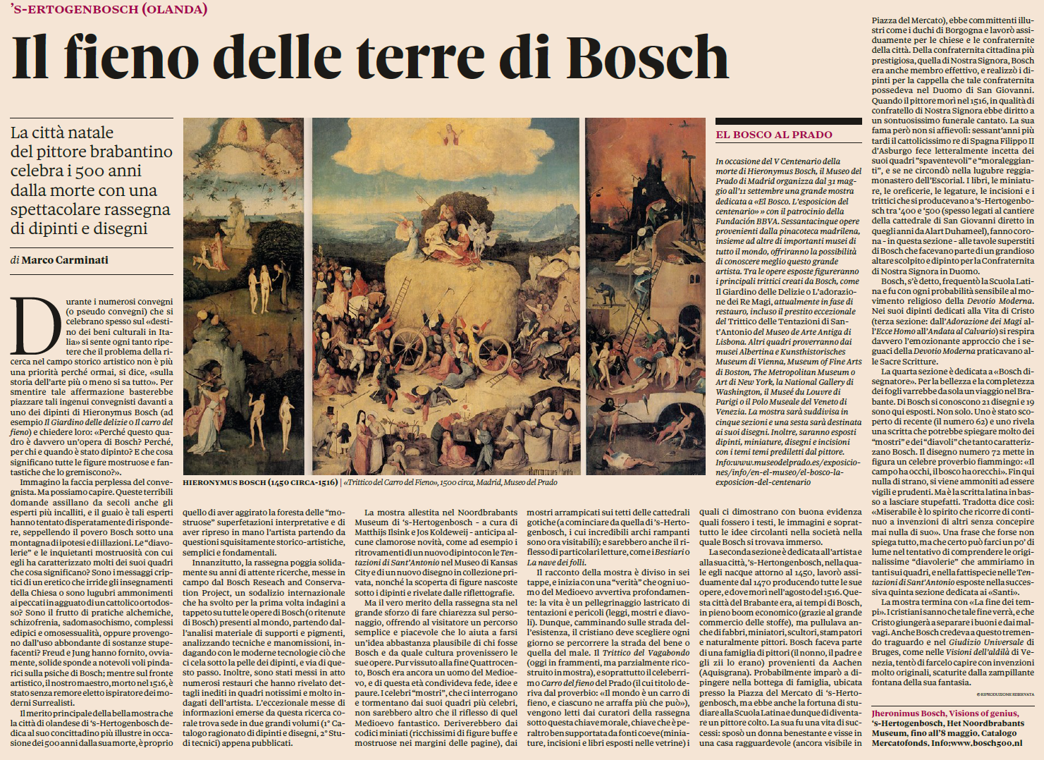 materialismo storico: La grande mostra di Hieronymus Bosch
