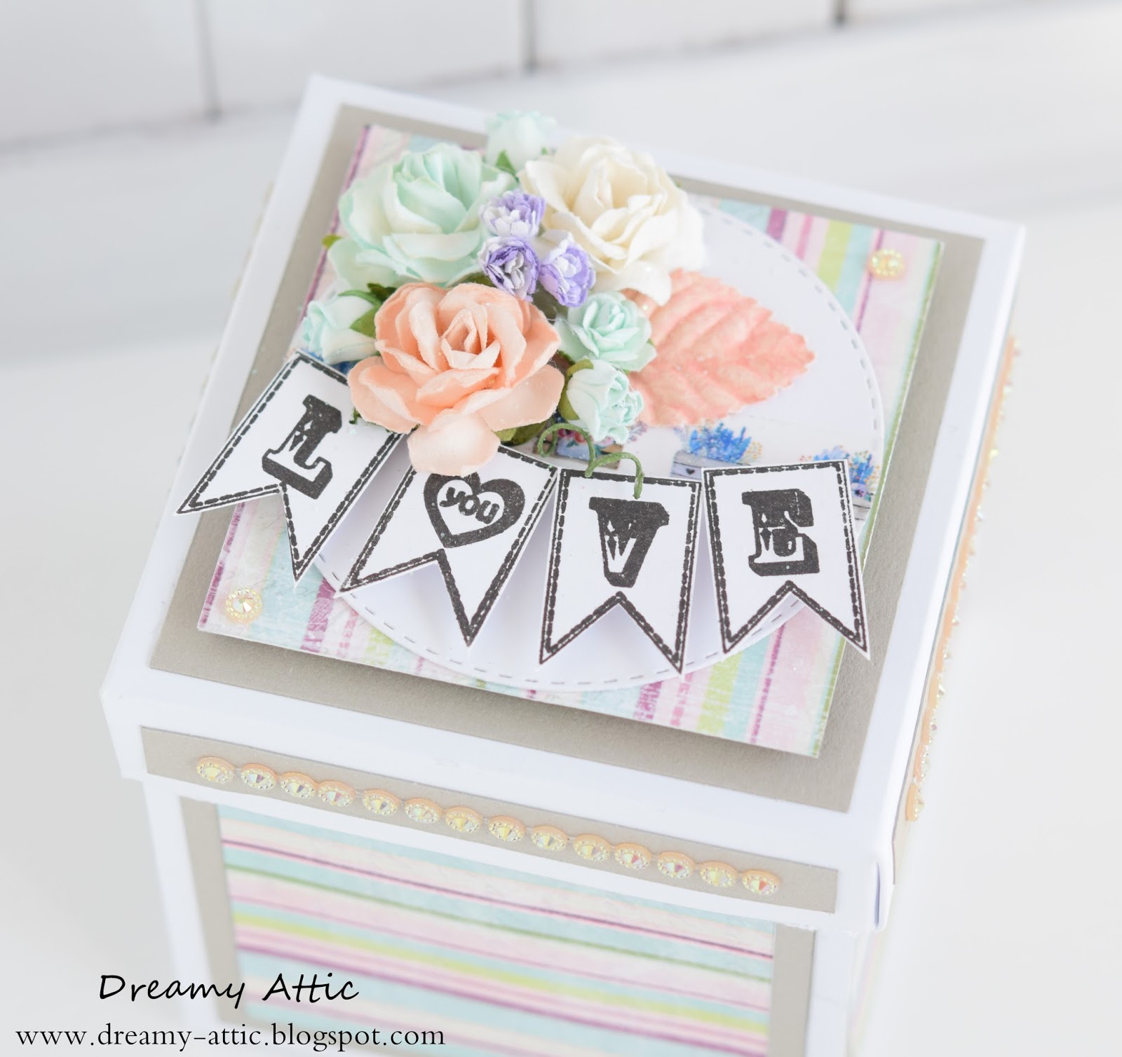 Agateria craft: Exploding Box - Romantycznie