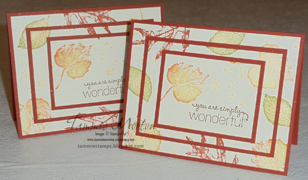 Tammie Stamps: Triple Layer Leaf Card