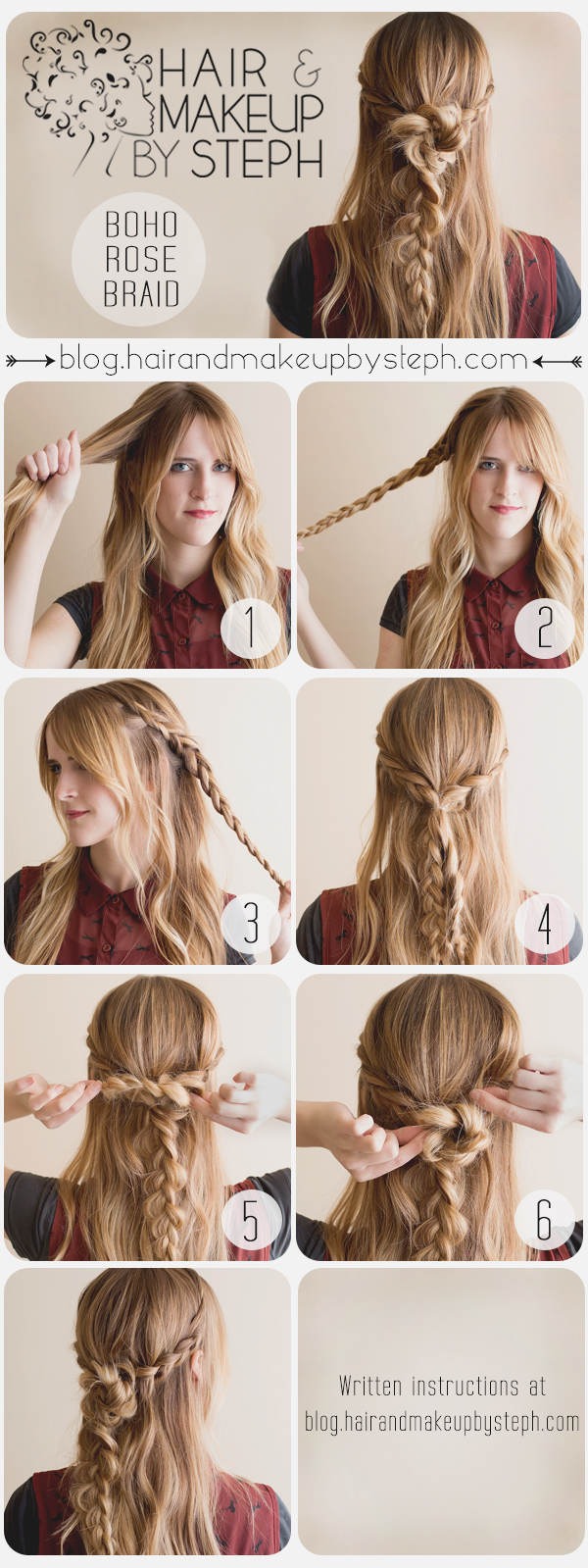 Boho Rose Braid | hairstyles tutorial