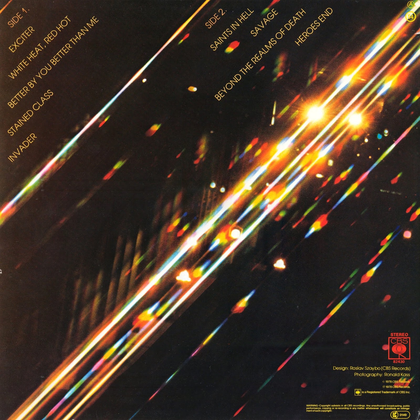 1978 Stained Class - Judas Priest - Rockronología