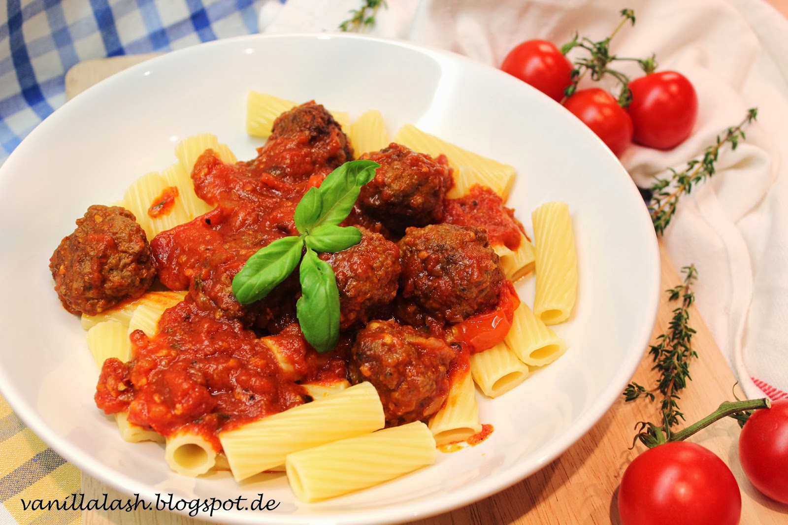 Pasta mit Fleischbällchen (Pasta with Meat balls)