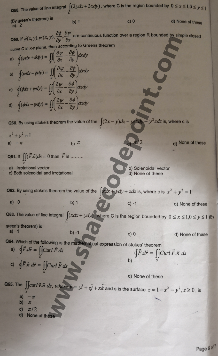 MTH166 : Differential Equations And Vector Calculus End Term Exam ...