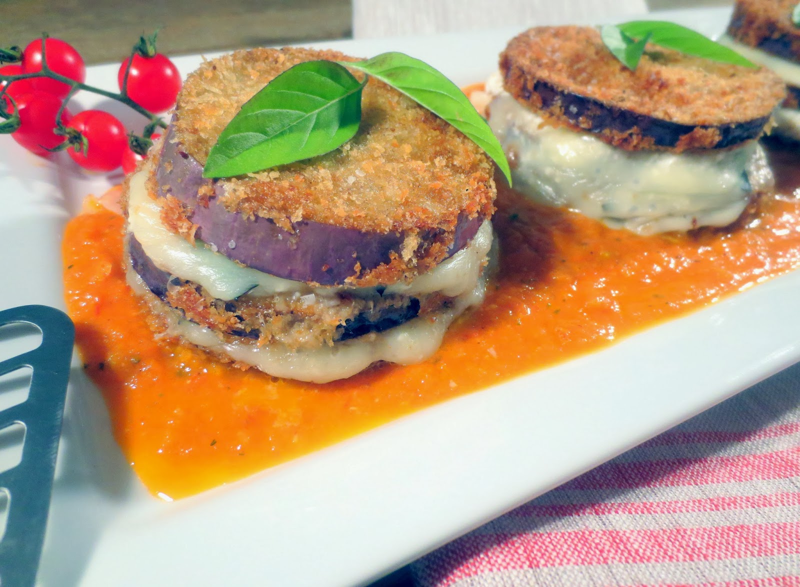 The Owl with the Goblet: Eggplant Parmesan Stacks