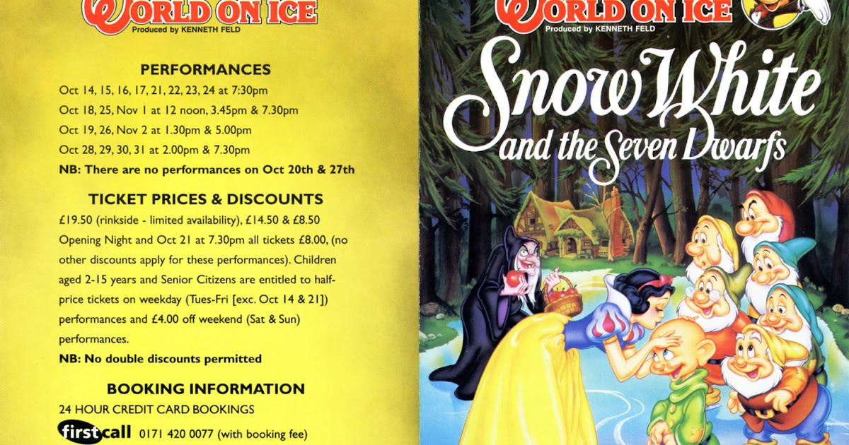 Filmic Light - Snow White Archive: 1997 Snow White on Ice at Wembley Arena