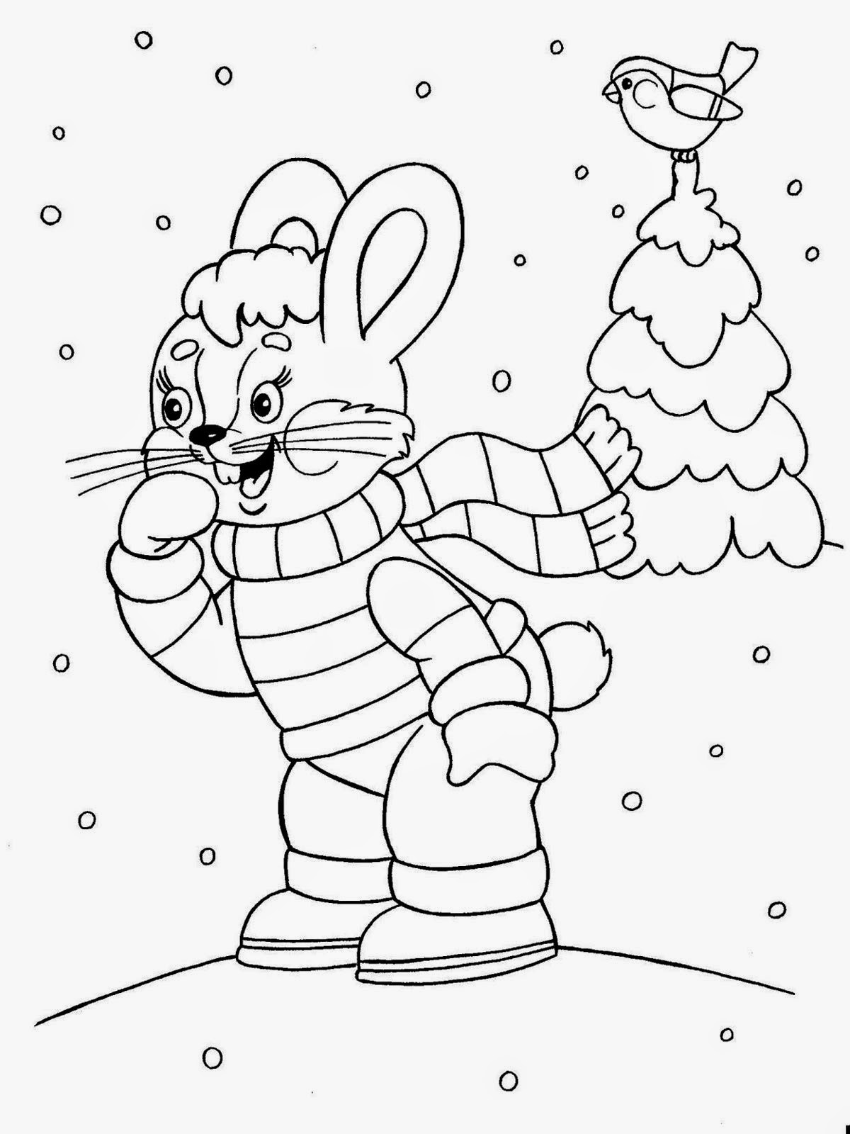 Детски свят: Новогодишни и коледни картинки за оцветяване # 13